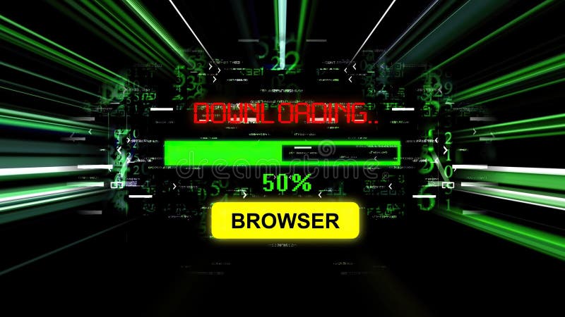 Browser Download Progress Bar on the Screen Stock Illustration ...