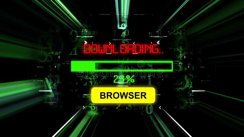 Browser Download Progress Bar on the Screen Stock Video - Video of ...