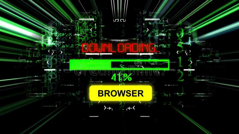 Browser Download Progress Bar on the Screen Stock Illustration ...