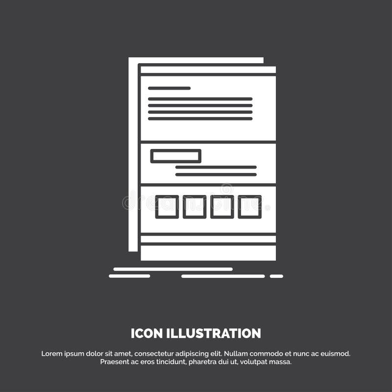 Browser, Dynamic, Internet, Page, Responsive Icon. Glyph Vector Symbol for UI and UX, Website or ...