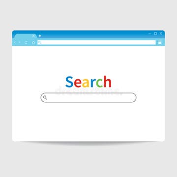 Browser Element with Search Engine Interface Bar Template Stock Vector - Illustration of element ...