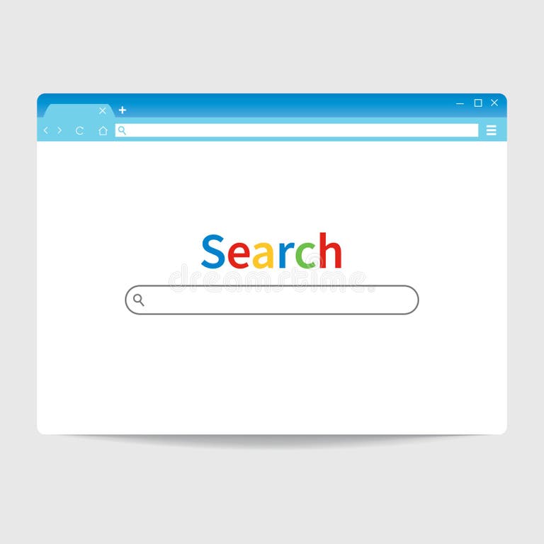Browser Element with Search Engine Interface Bar Template Stock Vector - Illustration of element ...