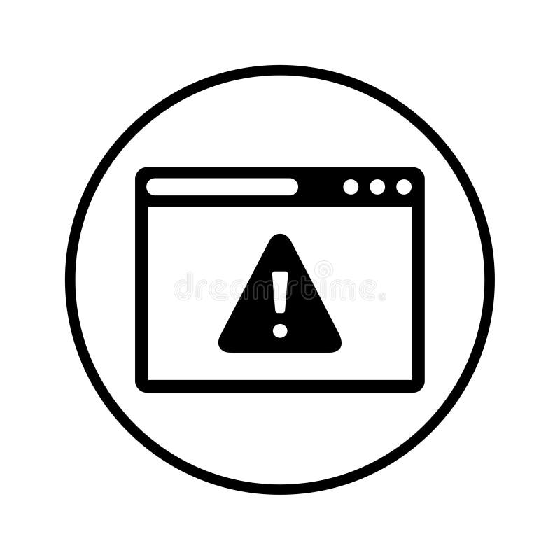Browser, Error, Alert, Page, Broken Connection Icon Stock Illustration ...