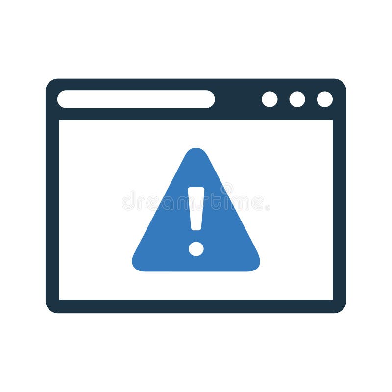 Browser, Error, Alert, Page, Broken Connection Icon Stock Illustration ...