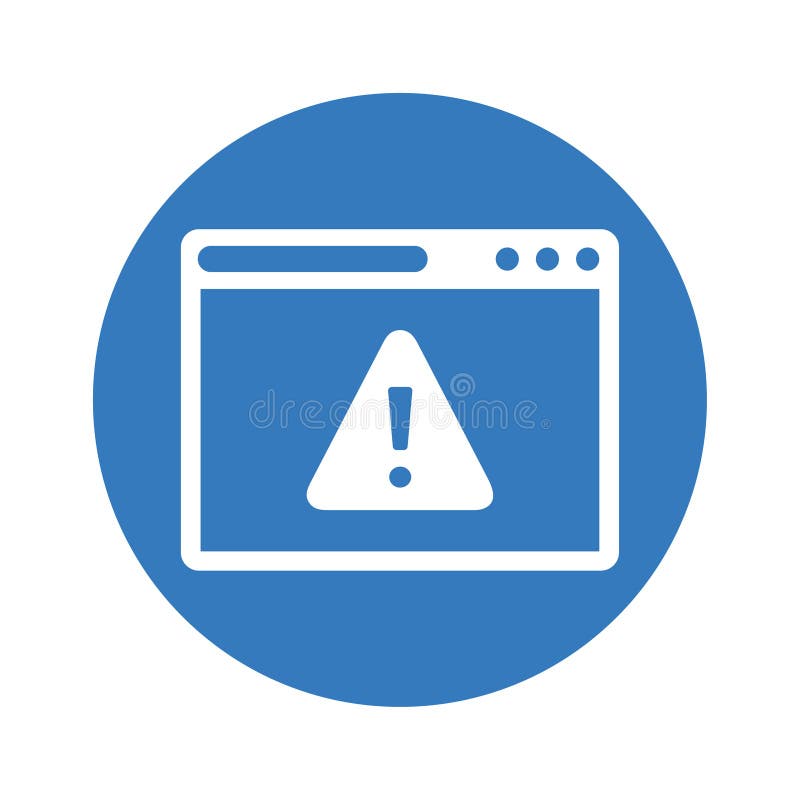 Browser, Error, Alert, Page, Broken Connection Icon Stock Illustration ...