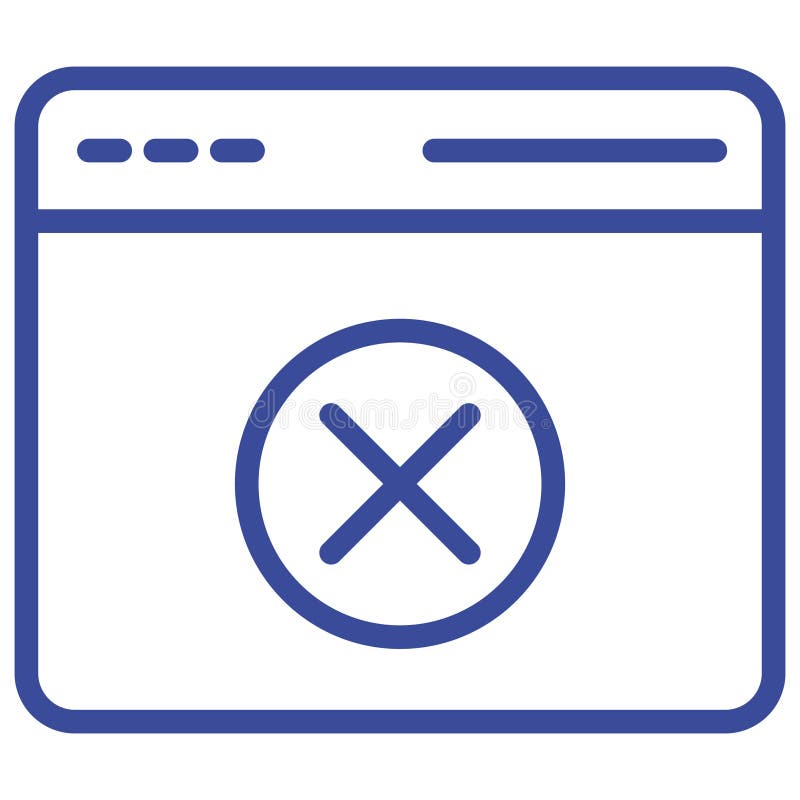 Browser Error Isolated Vector Icon Which Can Easily Modify or Edit ...