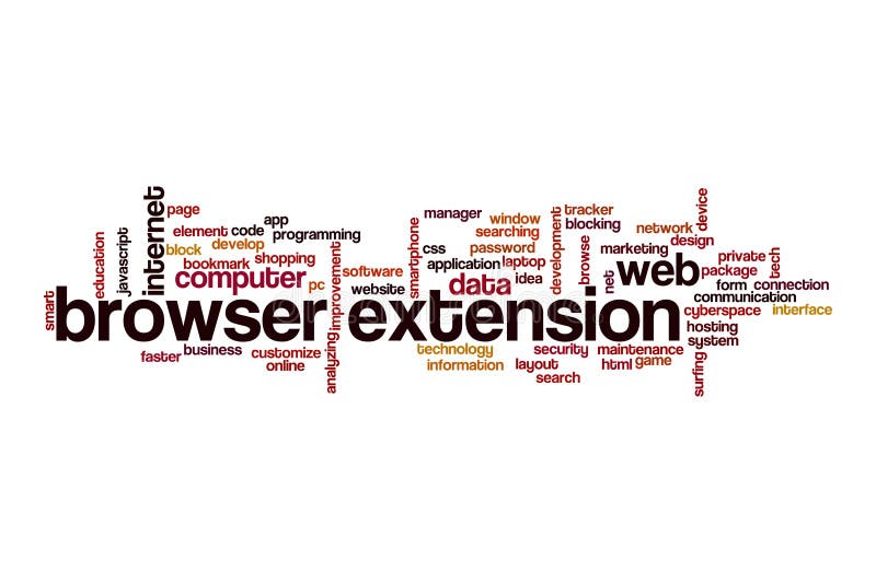 Browser Extension Word Cloud Concept Stock Illustration - Illustration ...