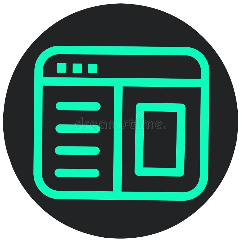 Browser File Webpage Neon Icon. Elements of Browser Set Stock Vector ...