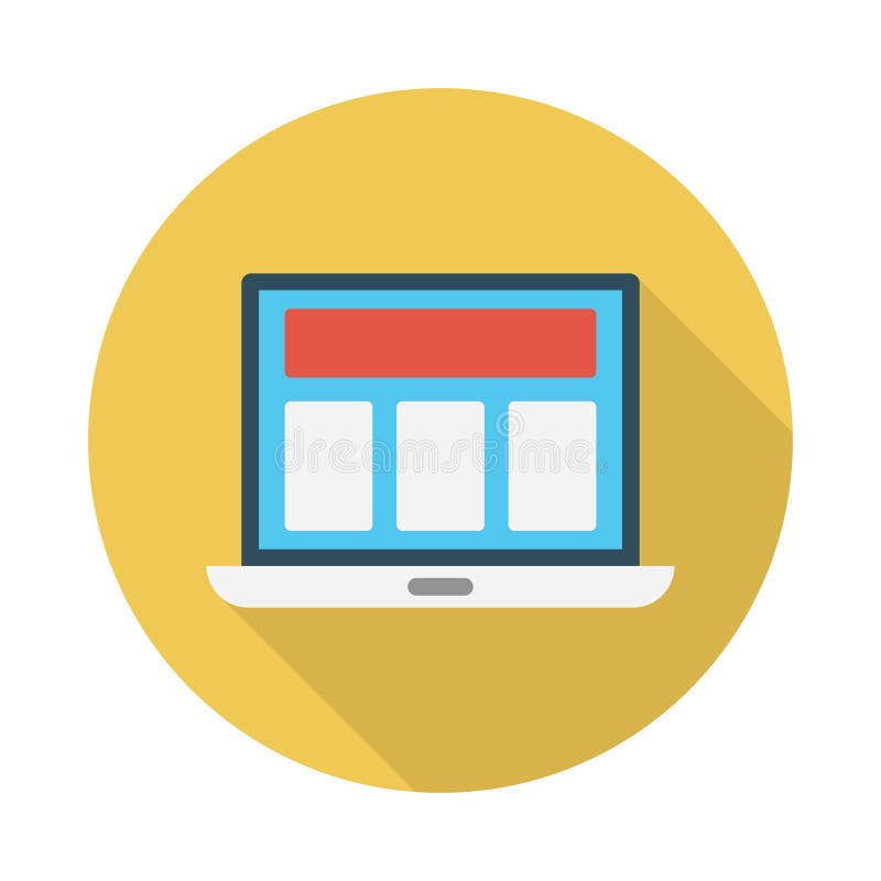 Browser flat vector icon stock vector. Illustration of editable - 157471200