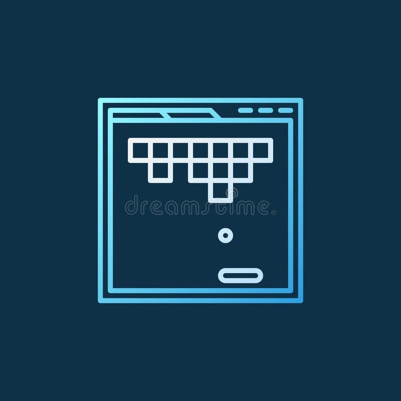 Browser Game Vector Concept Linear Colored Icon or Logo Stock Vector ...