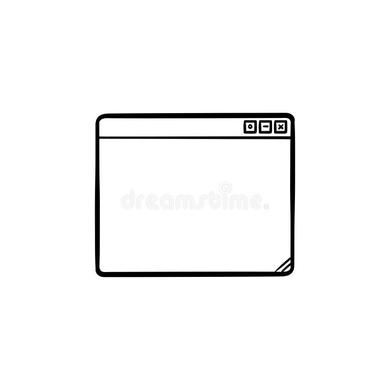 Browser Hand Drawn Outline Doodle Icon. Stock Vector - Illustration of ...