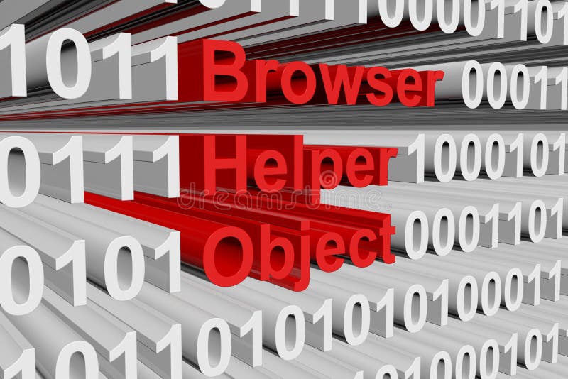 Browser Helper Object stock illustration. Illustration of binary - 89815778