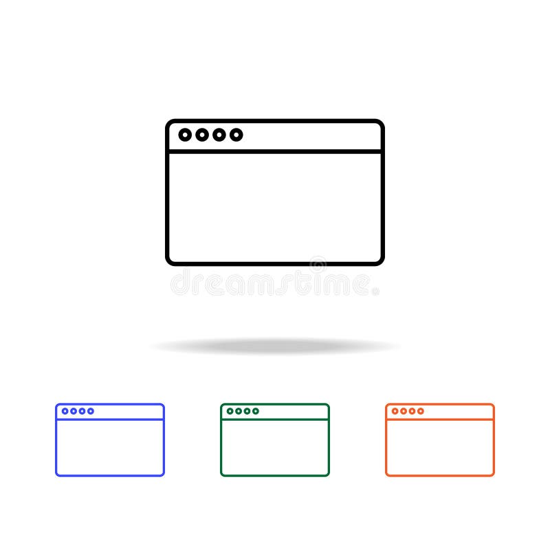 Browser Icon. Elements of Simple Web Icon in Multi Color. Premium ...