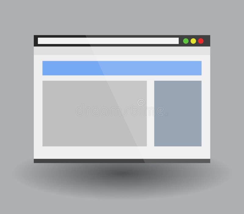 Browser Icon Illustrated in Vector on White Background Stock ...