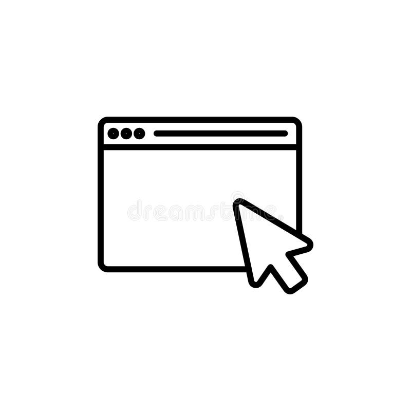 Browser Icon Set. Visit Website Webpage Vector Symbol. Browse Web Page ...