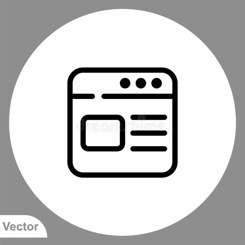 Browser Icon Sign Vector,Symbol, Logo Illustration for Web and Mobile ...