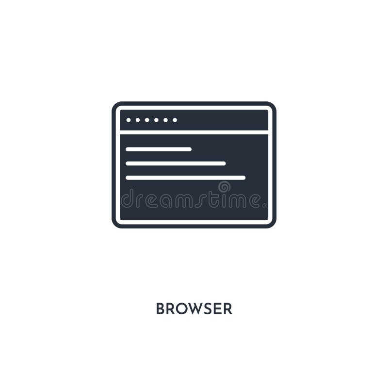 Browser Icon. Simple Element Illustration. Isolated Trendy Filled ...