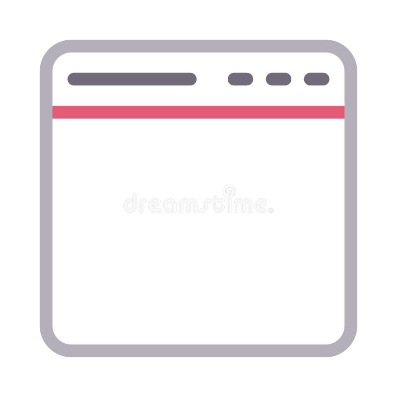 Browser Colour Line Vector Icon Stock Vector - Illustration of internet ...