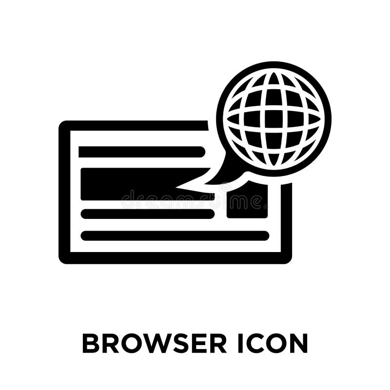 Browser Icon Vector Isolated on White Background, Logo Concept O Stock ...