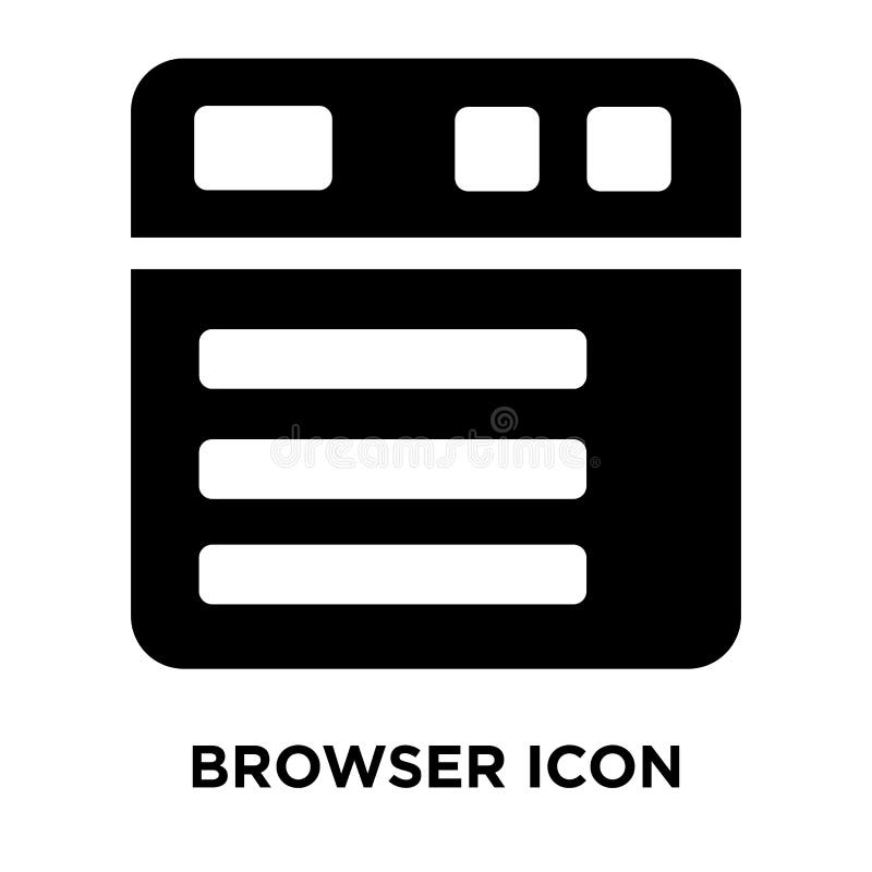 Vector black browser icons stock vector. Illustration of screen - 36163164
