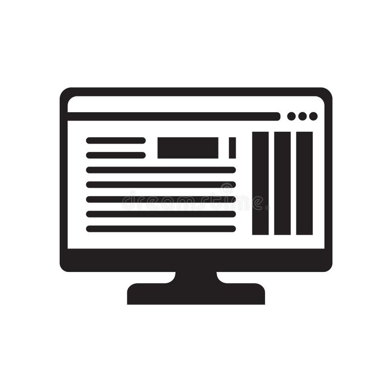 Browser Icon Vector Isolated on White Background, Browser Sign Stock ...