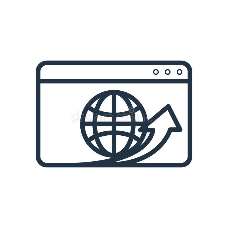 Browser Icon Vector Isolated on White Background, Browser Sign Stock ...