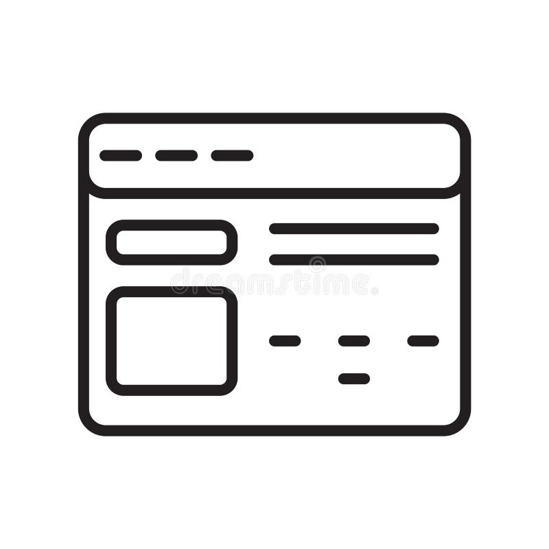 Browser Icon Vector Sign and Symbol Isolated on White Background Stock ...