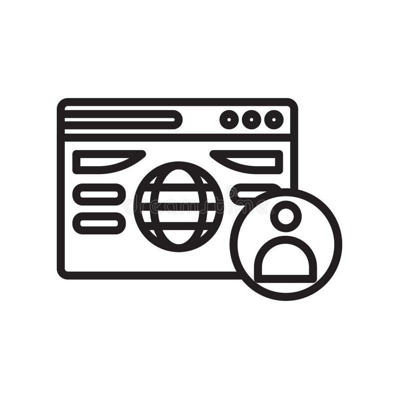 Browser Icon Vector Sign and Symbol Isolated on White Background Stock ...