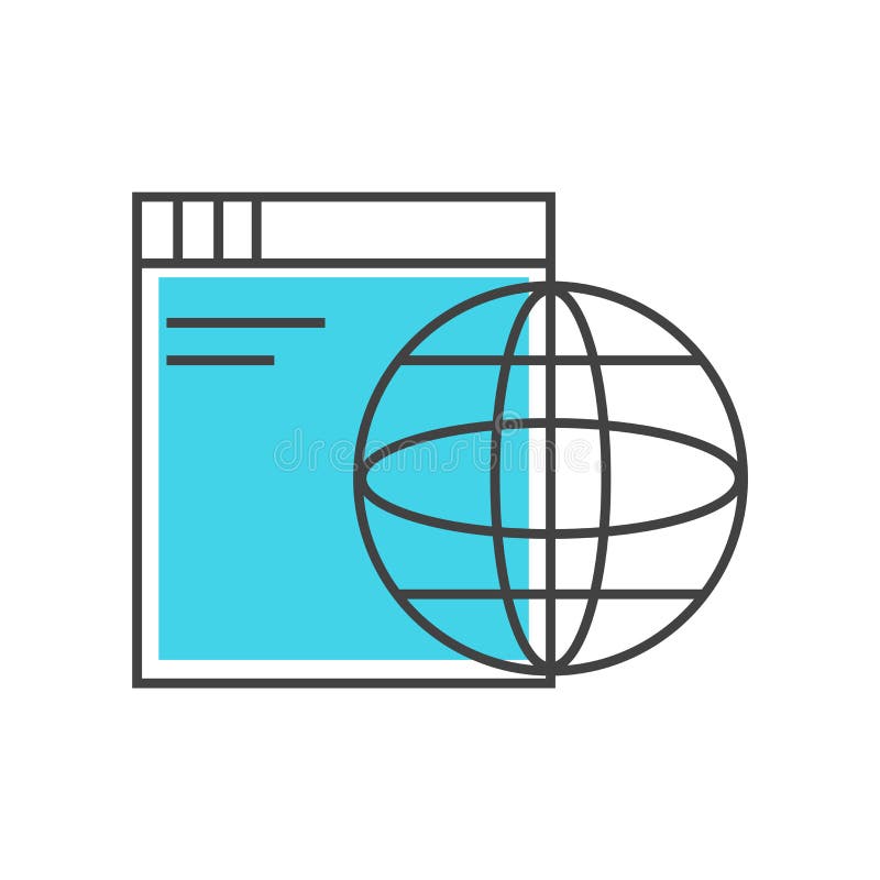 Browser Icon Vector Sign and Symbol Isolated on White Background Stock ...