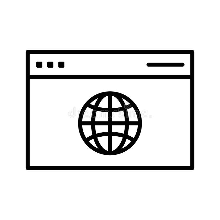 Web Browser Icon Ideal for Internet and Online Navigation Stock Vector ...