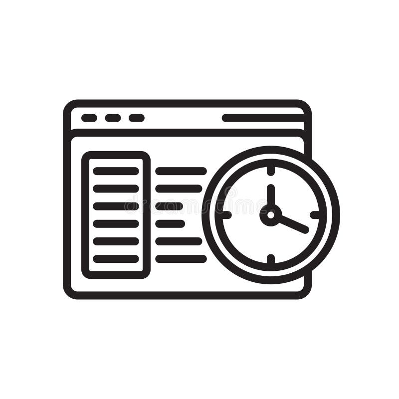 Browser Icon Vector Sign and Symbol Isolated on White Background Stock ...