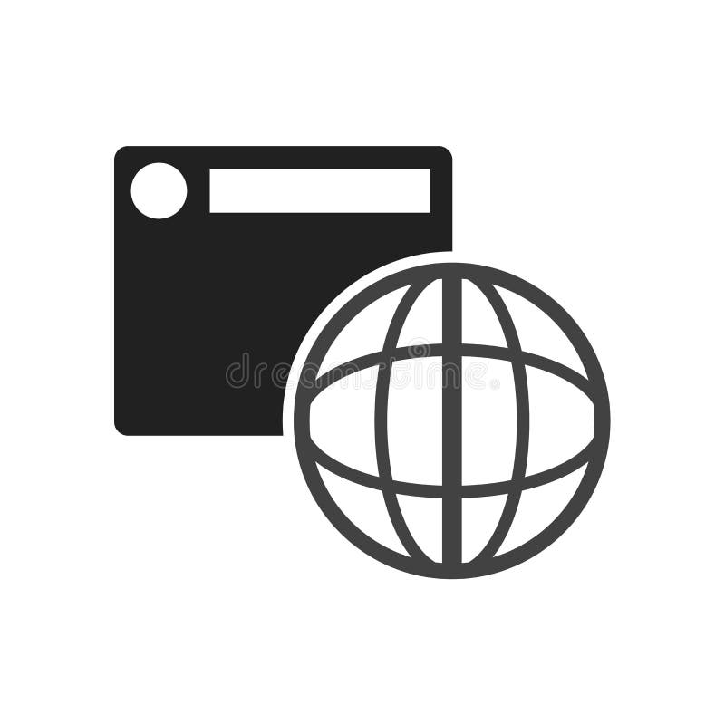 Browser Icon Vector Isolated on White Background, Browser Sign , Line ...