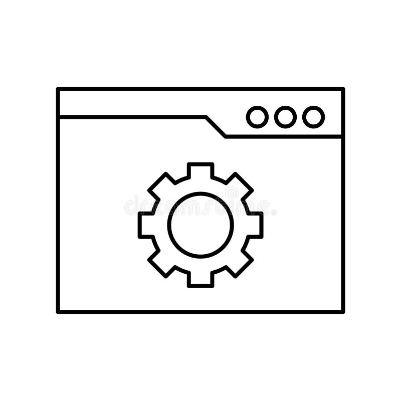 Browser Icon Vector Sign and Symbol Isolated on White Background ...