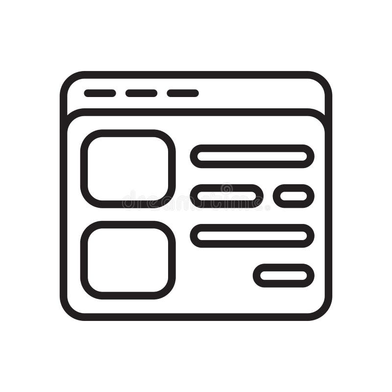 Browser Icon Vector Sign and Symbol Isolated on White Background Stock ...