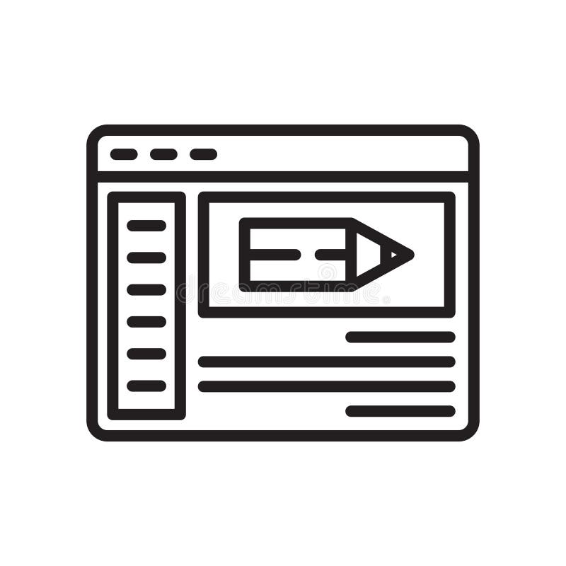 Browser Icon Vector Sign and Symbol Isolated on White Background ...