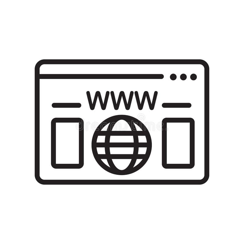 Browser Icon Vector Sign and Symbol Isolated on White Background Stock ...