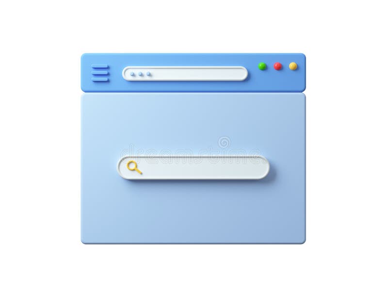Browser Interface with Search Bar Empty Template. Stock Illustration ...