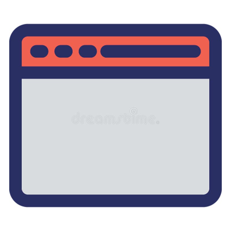 Browser Isolated Vector with Outline Icon Which Can Easily Modify or ...