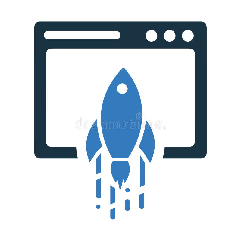 Browser, Launch Icon. Simple Flat Design Concept. Stock Vector ...