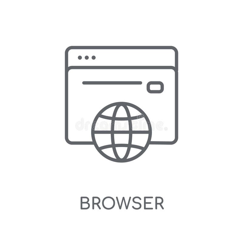 Browser Linear Icon. Modern Outline Browser Logo Concept on Whit Stock ...