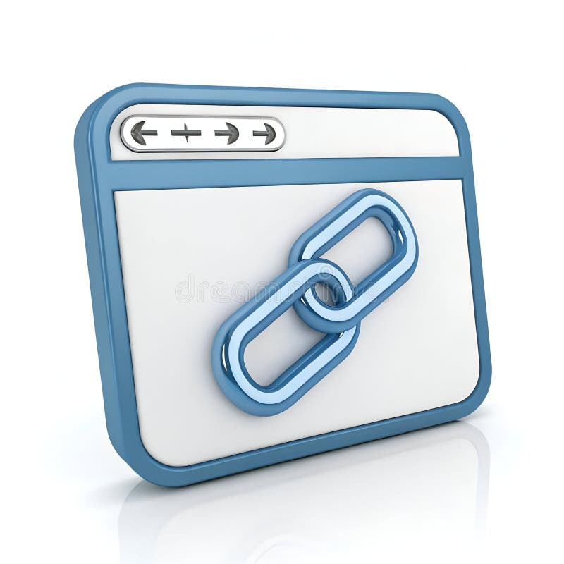 Browser Link 3D Icon, Web Navigation and Internet Concept Stock ...