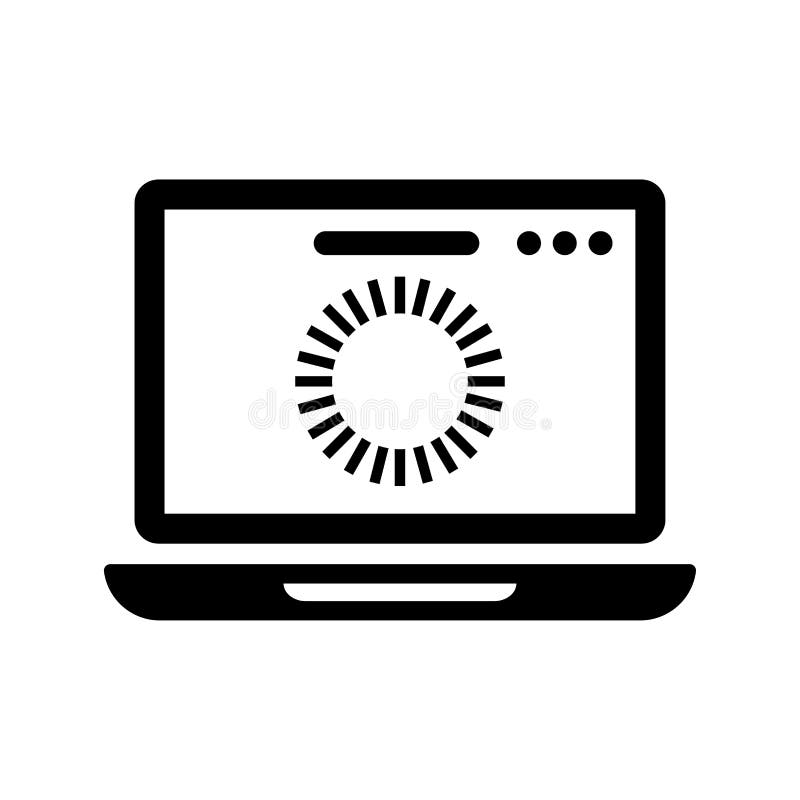 Browser, Loading, Page Icon. Black Vector Graphics Stock Vector ...
