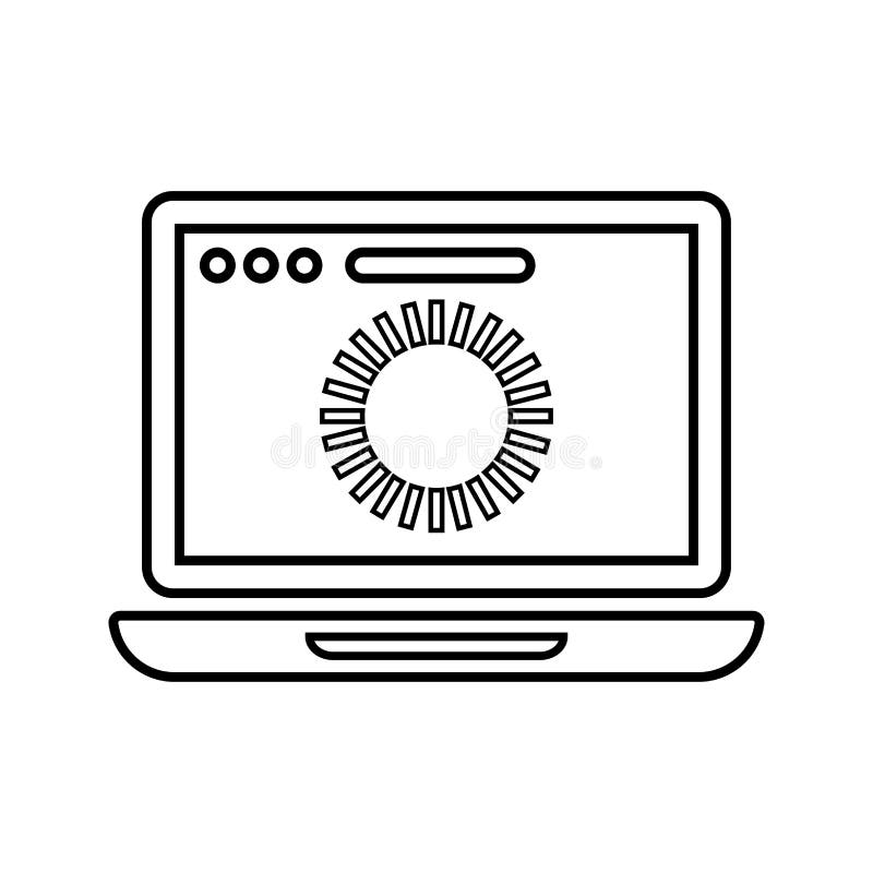 Browser, Loading, Page Outline Icon. Line Art Vector Stock Vector ...