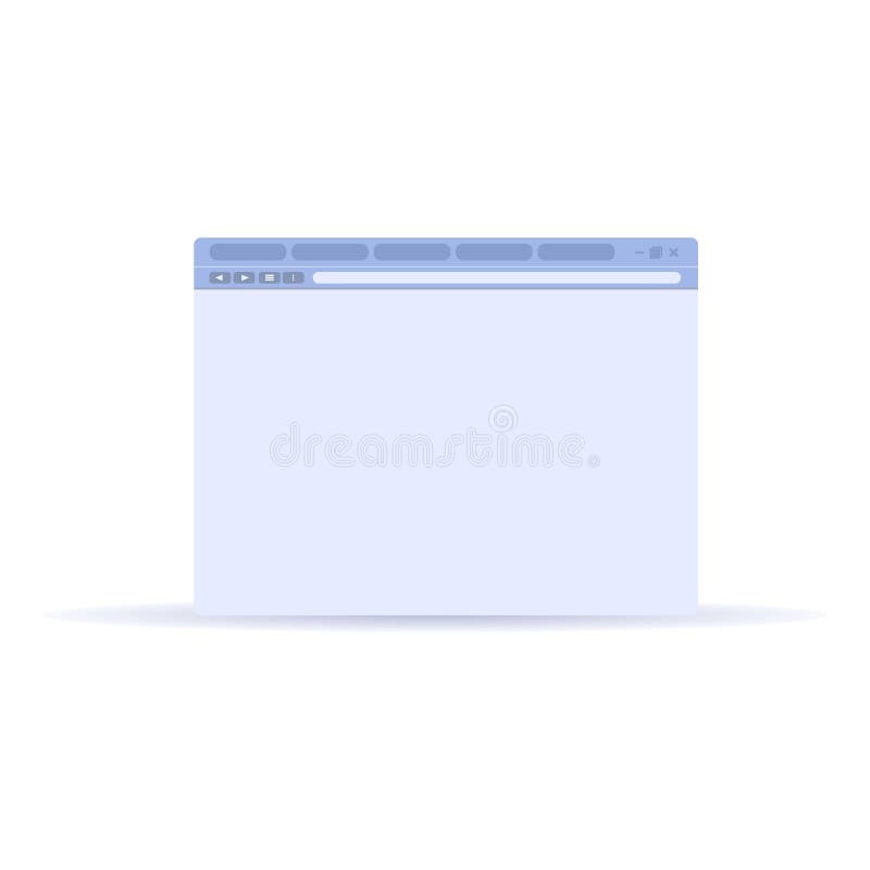 Cartoon Browser Window. Isolated Website Template. Web Page Mockup in ...