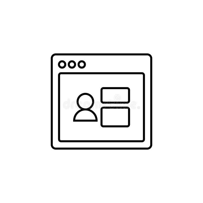 Browser Messaging Profile Pie Webpage Icon. Element of Internet Browser ...