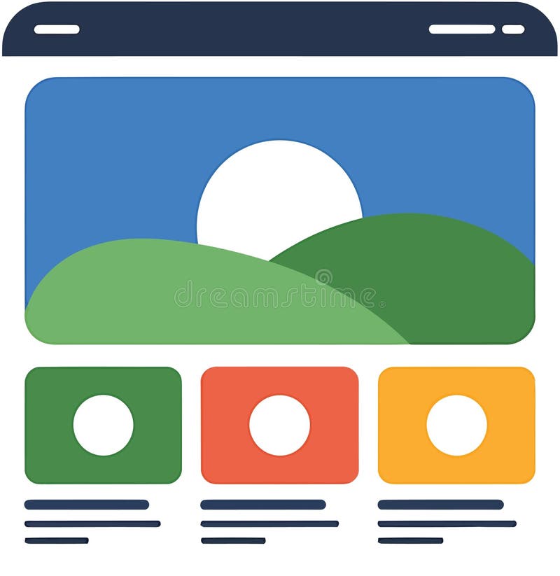 Browser Window Mockup Design Template Stock Illustrations – 2,488 Browser Window Mockup Design ...