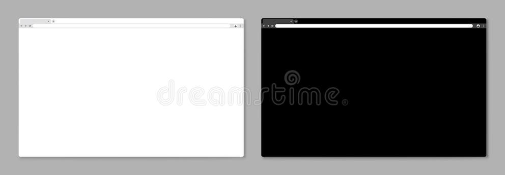 Browser Mockups. Blank Website Window for Desktop Computer with Tab ...