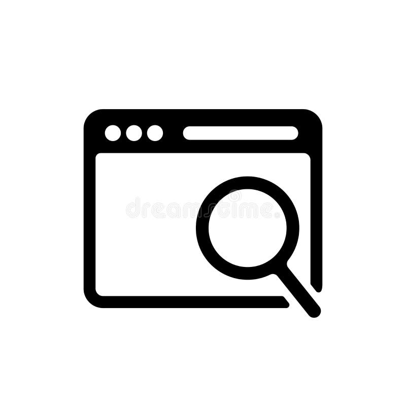 Browser Navigation , WEB Search Vector Icon Illustration Stock Vector ...