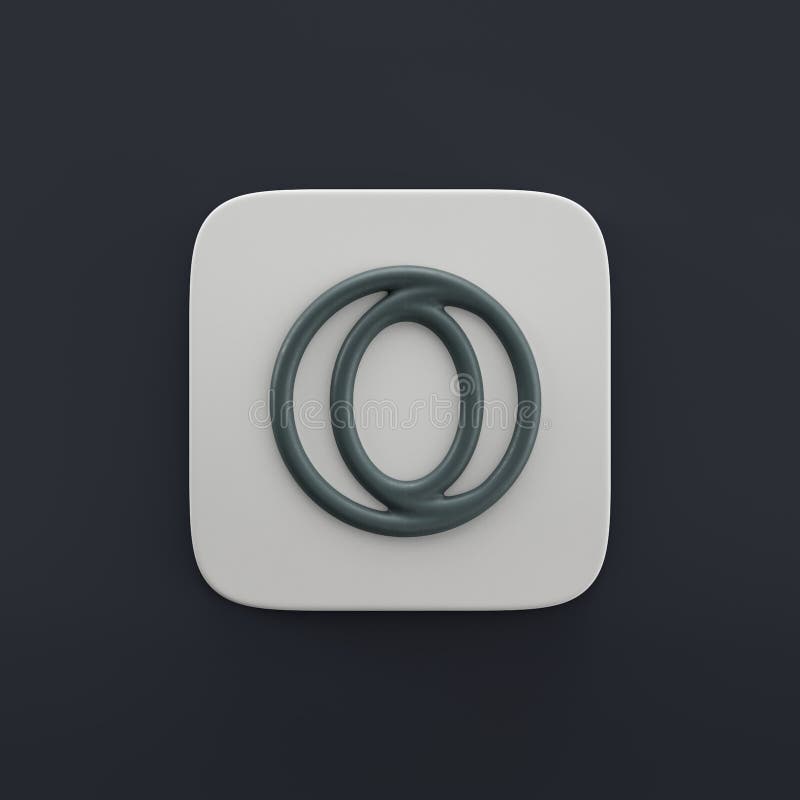 Browser Opera 3d Icon, Outilne Design and Development Icon in Grey ...