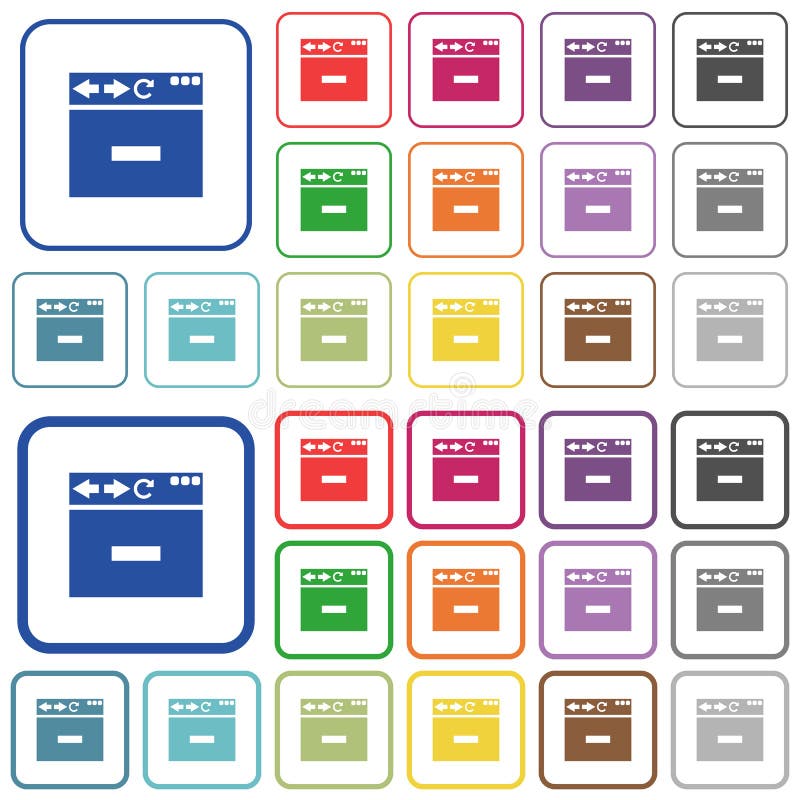 Browser Remove Tab Outlined Flat Color Icons Stock Vector ... Browser Remove Tab Outlined Flat Color Icons Stock Vector ...